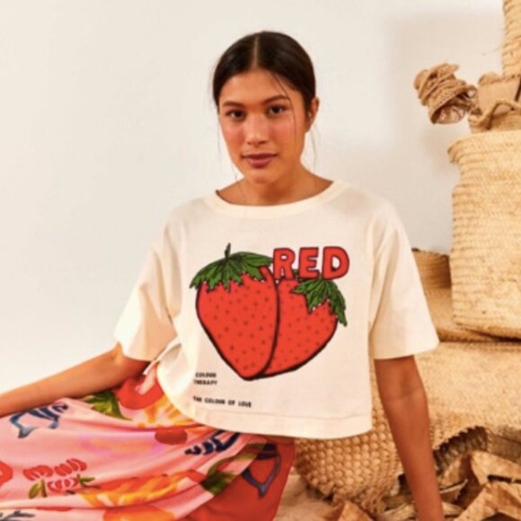 FARM Rio | Tops | Farm Rio Color Therapy Cropped Tee | Poshmark